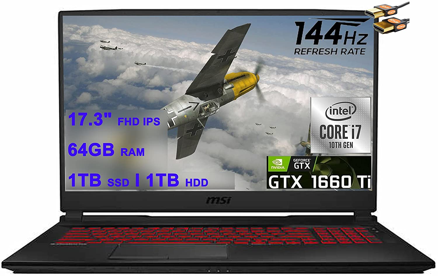 MSI GL75 Leopard 10Sx - i7-10750H · RTX 2070 · 17.3”, Full HD (1920 x ...