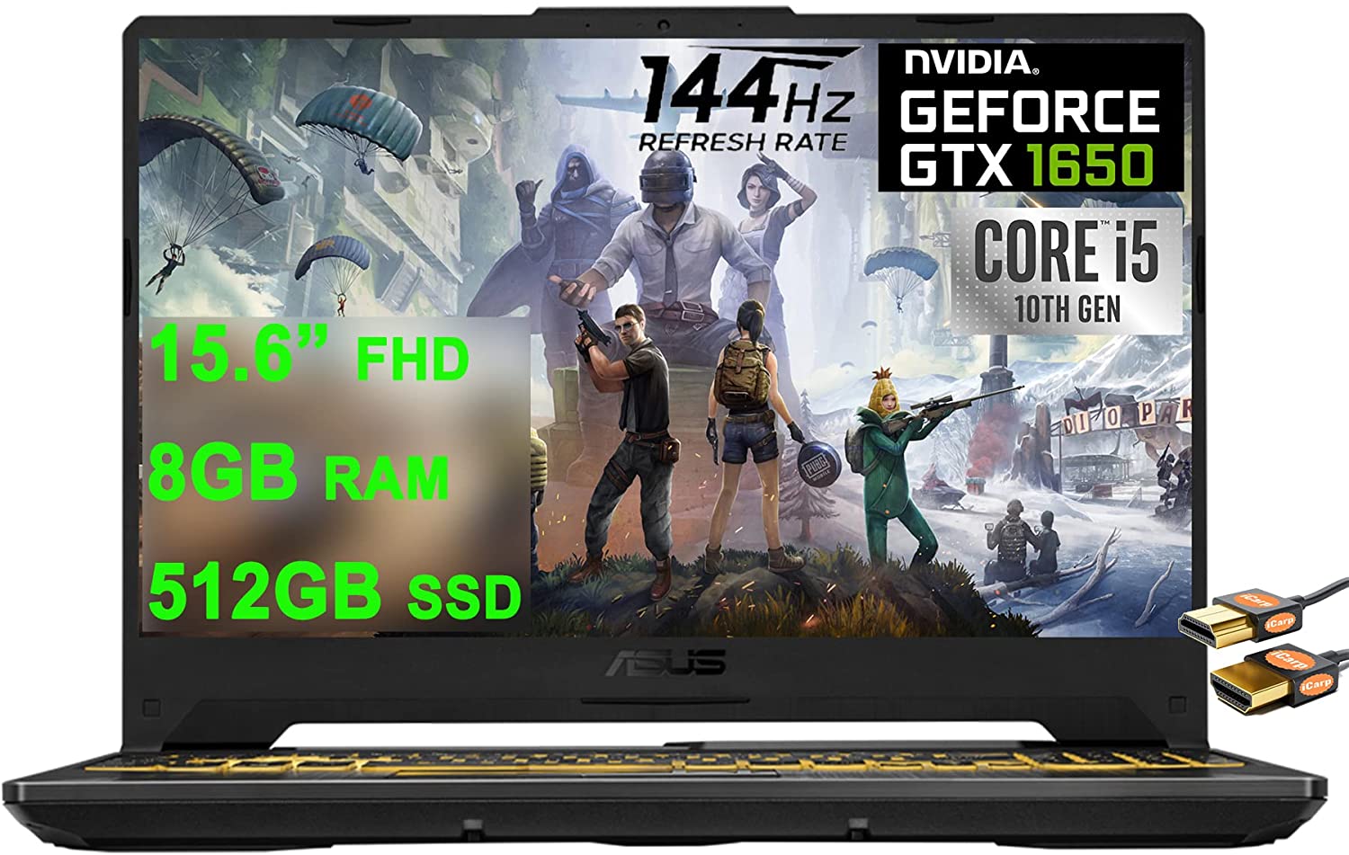 ASUS TUF Gaming F15 FX506 - i5-10300H · GTX 1650 · 15.6”, Full HD (1920 x 1080), 144 Hz, IPS ...