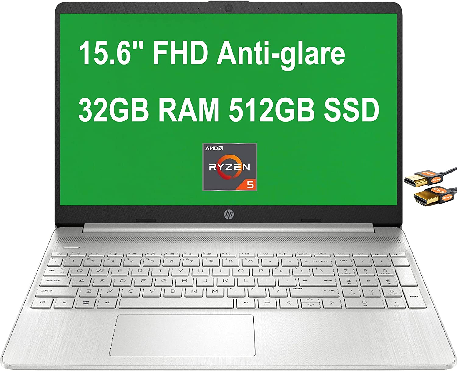 HP 15 - Ryzen 5 5500U · RX Vega 7 15W · 15.6”, Full HD (1920 x 1080 ...