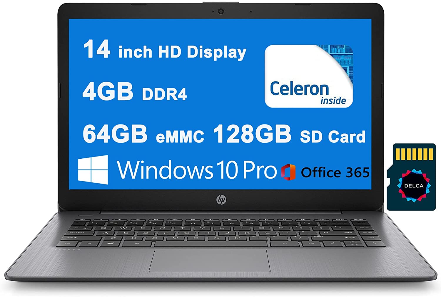 HP Stream 14 - Celeron N4000 · UHD Graphics 600 · 14.0”, HD (1366 x 768 ...