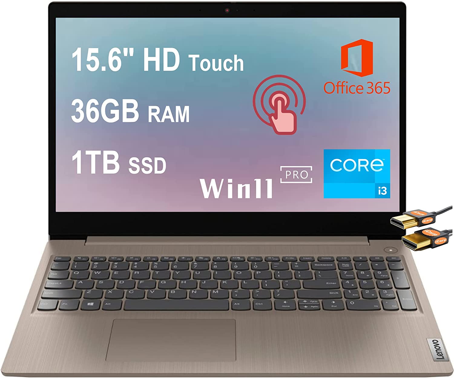 Lenovo IdeaPad 3 15 - i3-1115G4 · UHD Graphics Xe G4 · 15.6”, HD (1366 x 768), TN · 1TB SSD ...